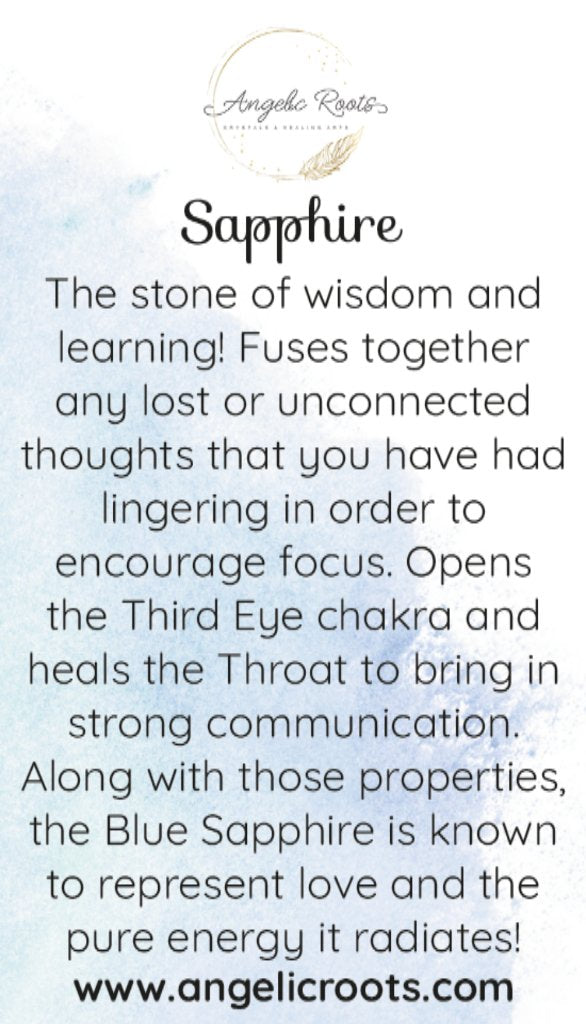 Sapphire Crystal Card - Angelic Roots