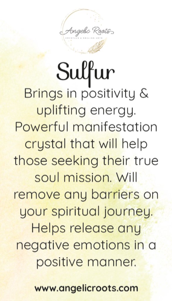 Sulfur Crystal Card - Angelic Roots
